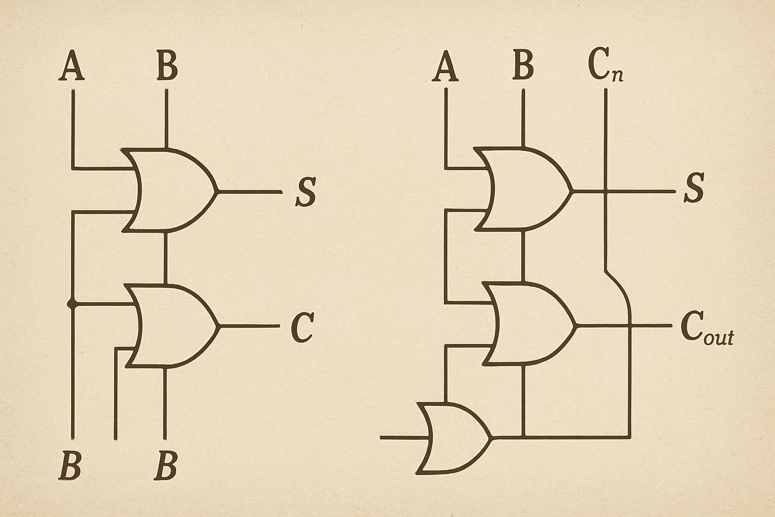 Additionneurs Binaires : Demi et Complet - Principes et Explications